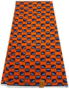 african guaranteed wax block prints fabric/african ankara wrapper fabric wax fabrics /-sell by 6 yards-100% cotton-for dresses- orange, blue, white, black