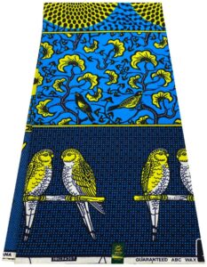 patchwork bird/circle design african guaranteed wax block prints fabric/african ankara wrapper fabric wax fabrics /-sell by 6 yards-100% cotton-for dresses-sky-blue, yellow, white, black