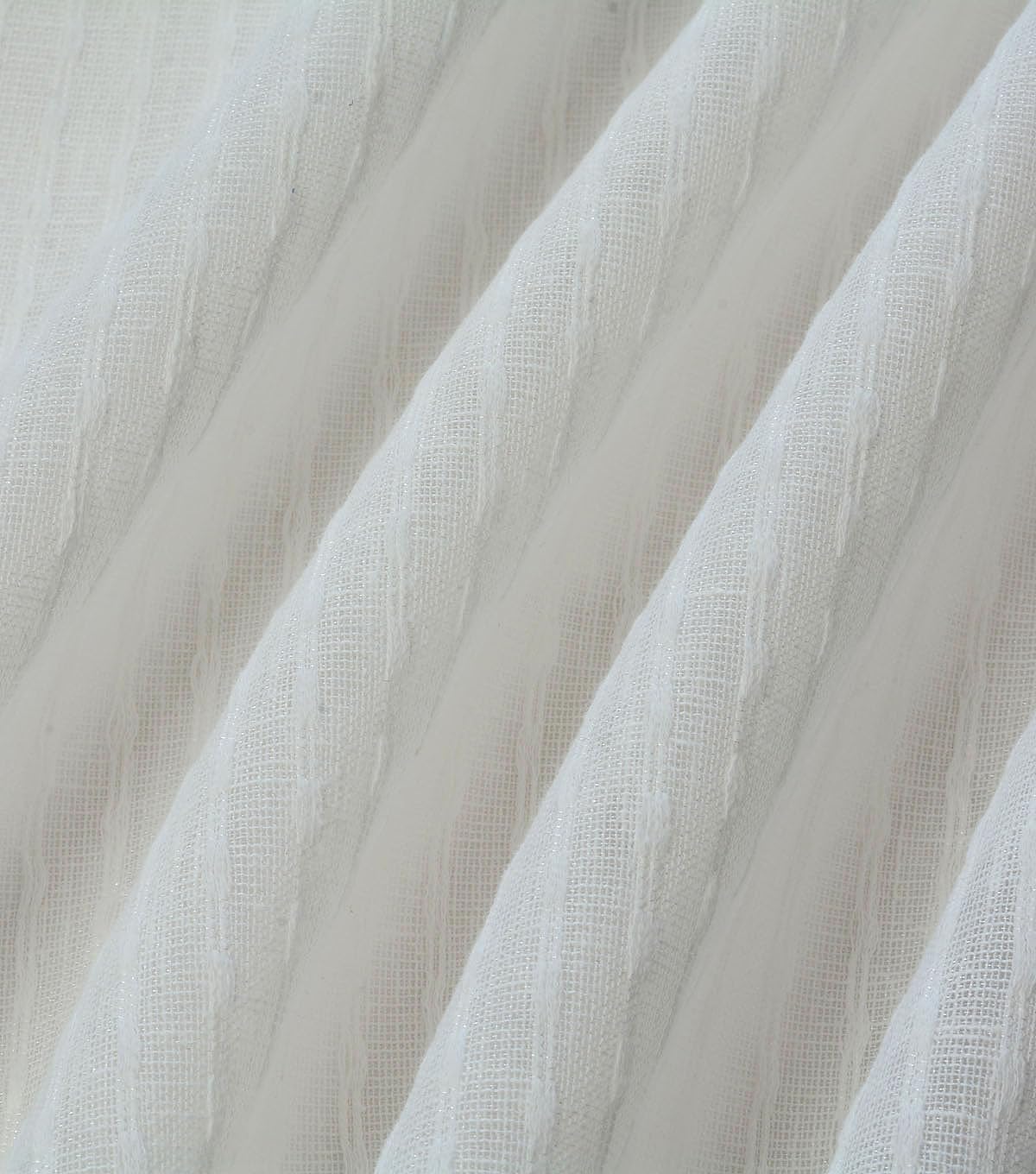 Surface Style Woven Sheer Cotton/Polyester Fabric by The Yard, DIY, Craft, Project, Sewing, Upholstery and Home Décor, Oeko-TEX Certified, 54" Wide, (Carla, White) 54'' x 108''