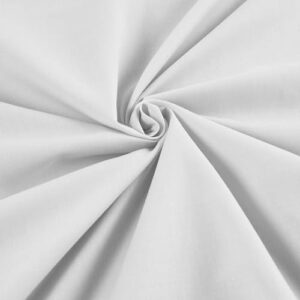 Backdrop King Inc, 58" Wide 65% Polyester 35 Percent Solid Poly Cotton Fabric for Crafts Costumes Decorations- Sold by The Yard (White, 1 Yard)