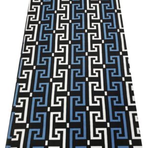 African Wax Print- Dark-Blue, Gray, Black, White -Sell by 6 Yards-100% Cotton - for Men and Women