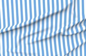 spoonflower fabric - coastal beach blue white cabana hut tent stripes retro large scale printed on basketweave cotton canvas fabric by the yard - upholstery home decor bottomweight