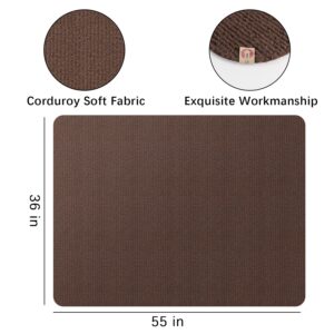 Office Hardwood Floor Chair Mat - Computer Chair Mat for Hardwood Floors, Pad for Hardwood and Tile Floors, Large Anti-Slip Home Desk Chair Mat, Easy Clean, NOT for Carpets, 36" X 55" Brown