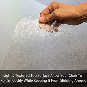 HOMEK Chair Mat for Hardwood Floor, 60”x 46” Office Chair Mat, Floor Mat for Office Chair, Clear Desk Chair Mat for Computer Desk