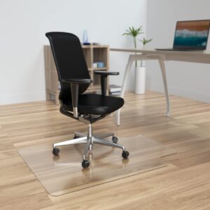 Amyracel Chair Mat for Hardwood Floor, 36” x 48” Office Floor Mats for Rolling Chairs, Easy Glide Plastic Mat for Under Ooffice Chair