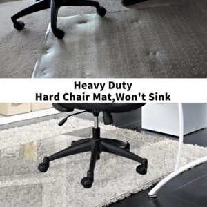 Office Chair Mat for Carpeted Floors Desk Chair Floor Mat for Carpet High Pile Clear Hard New Material 47 x 29 Inches Rectangle Heavy Duty 0.14 Inches Thick