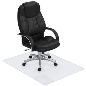 office chair mat for carpeted floor 20"x24" 36"x48" 71"x142" pvc floor mat 0.08" thick chair mat carpet protector non-slip waterproof for carpets floor desk hallway rectangle (color : frosted, size