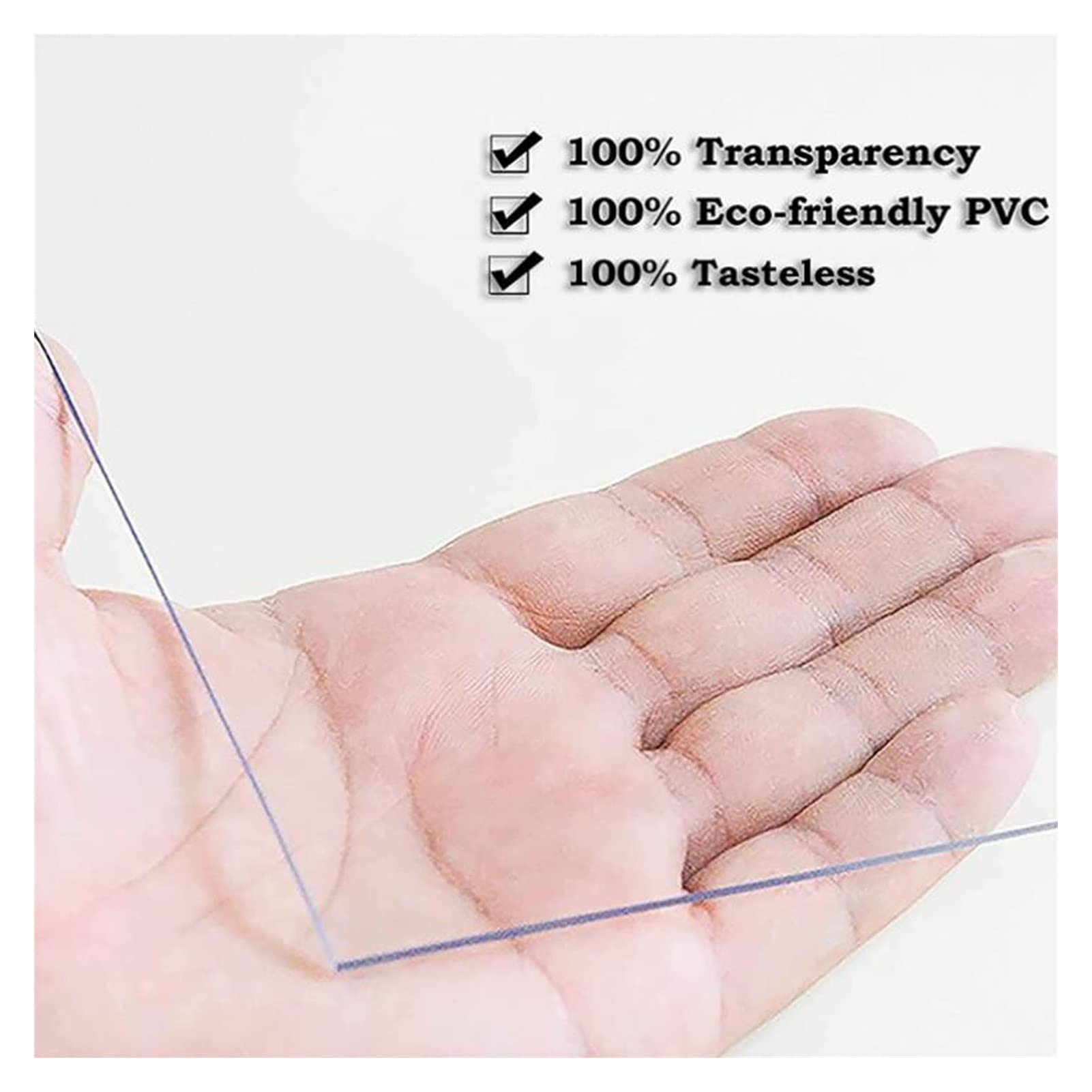 Clear PVC Desk Chair Mat Transparent PVC Super Grip Anti-Static Durable & High Impact Strength Perfect Plastic Clear for Home Office Desk,Office Chair Mat for Floor Protection,1mm,100-160cm Wide, for