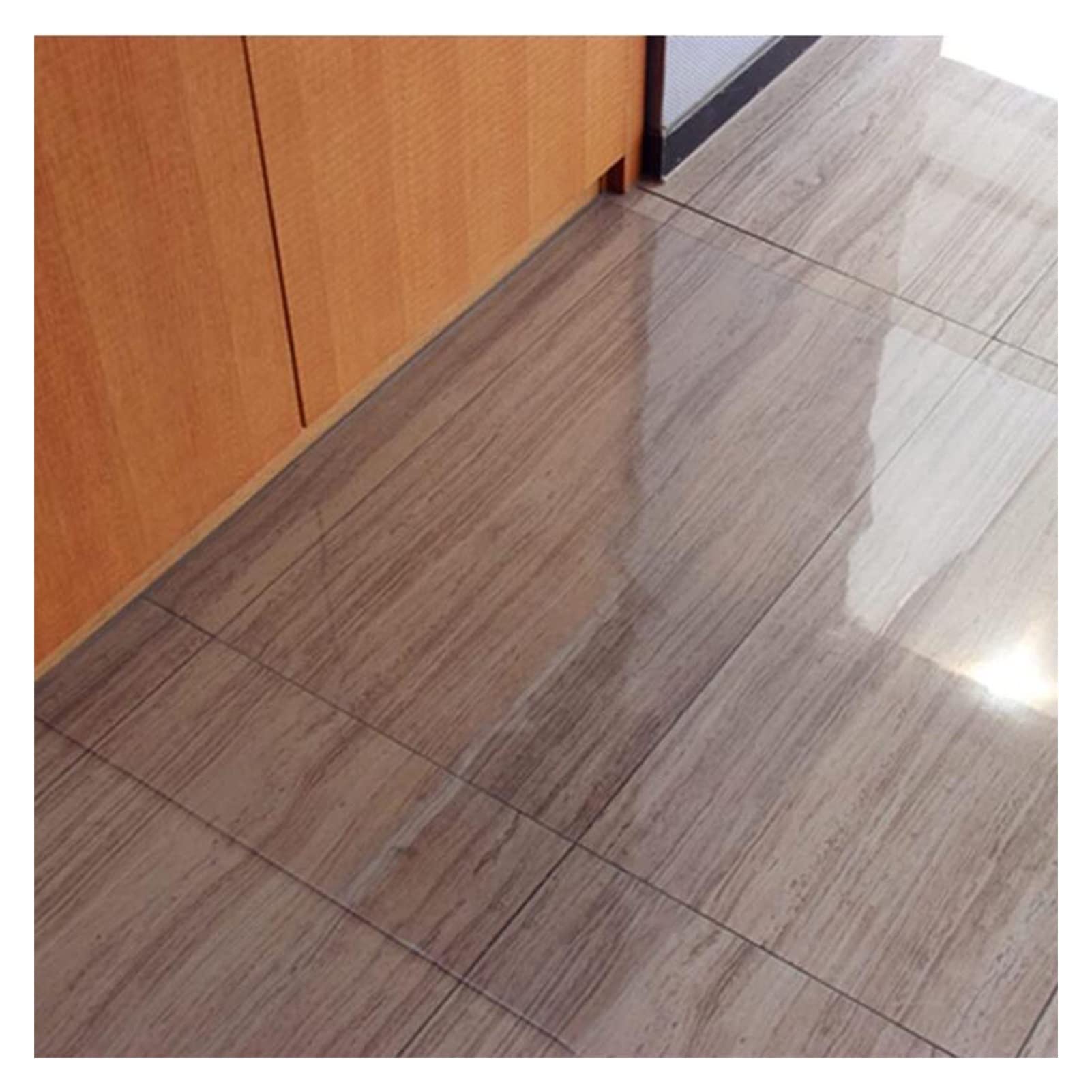 Clear PVC Desk Chair Mat Transparent PVC Floor Protection Pad Door Mat for Hard Wood/Tile Floor, Extra Long Plastic Hallway Carpet Protector, Door Mats, Can Be Cut, Indoor Outdoo,1.5mm Thick,75/95/115