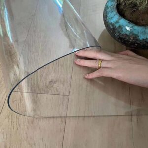 Clear PVC Desk Chair Mat Transparent PVC Floor Protection Pad Door Mat for Hard Wood/Tile Floor, Extra Long Plastic Hallway Carpet Protector, Door Mats, Can Be Cut, Indoor Outdoo,1.5mm Thick,75/95/115