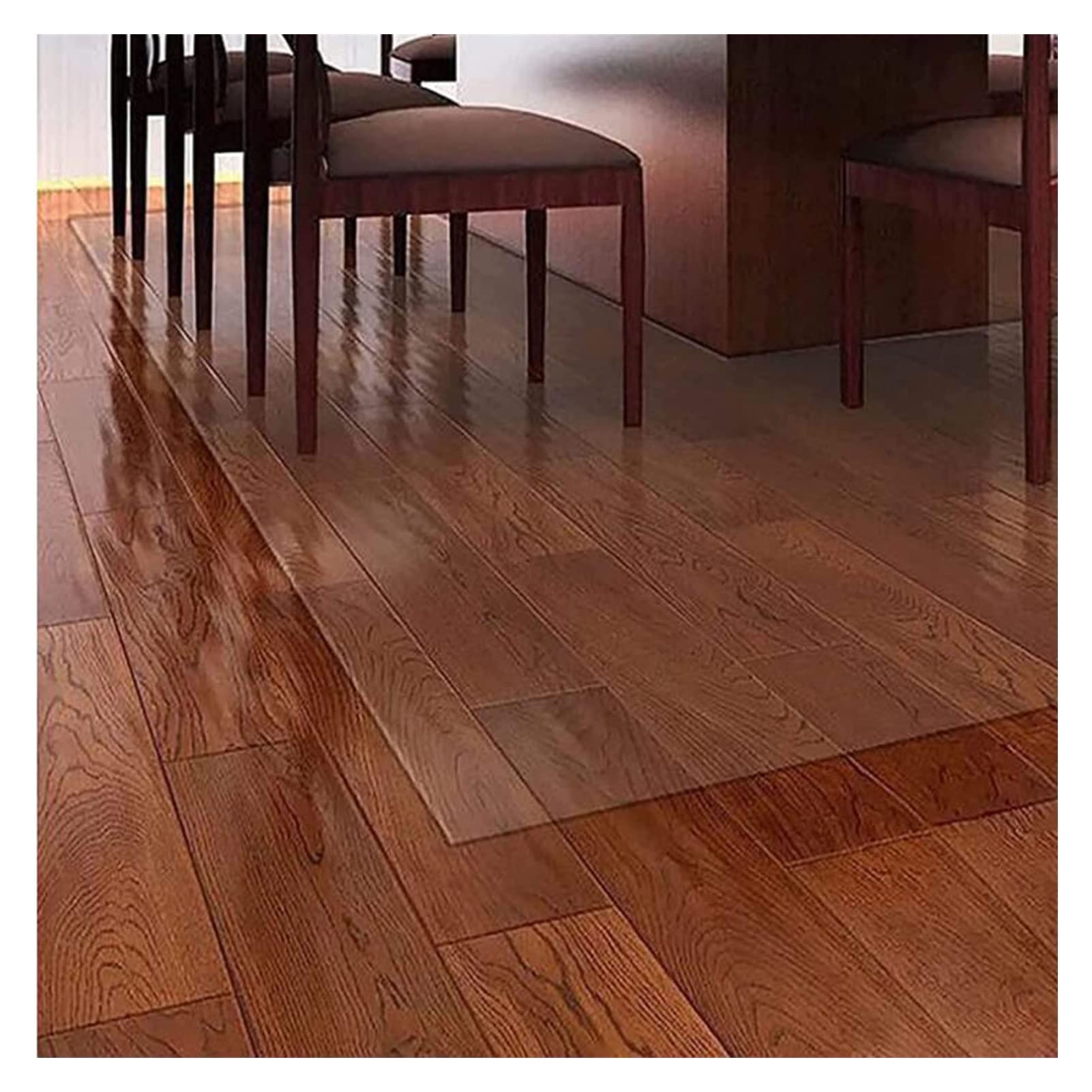 Clear PVC Desk Chair Mat Transparent PVC Floor Protection Pad Door Mat for Hard Wood/Tile Floor, Extra Long Plastic Hallway Carpet Protector, Door Mats, Can Be Cut, Indoor Outdoo,1.5mm Thick,75/95/115