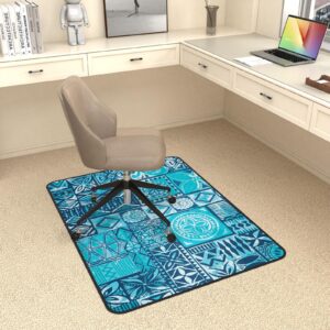 mapuon heavy duty desk chair mat for carpet & hardwood floors, 48" x 36" exquisite jacquard floor mat office chair mat for carpeted floors and hardwood floor for home office