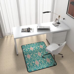 mapuon heavy duty desk chair mat for carpet & hardwood floors, 48" x 36" exquisite jacquard floor mat office chair mat for carpeted floors and hardwood floor for home office