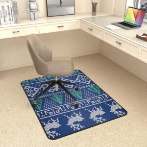 mapuon heavy duty desk chair mat for carpet & hardwood floors, 48" x 36" exquisite jacquard floor mat office chair mat for carpeted floors and hardwood floor for home office