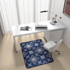 mapuon heavy duty desk chair mat for carpet & hardwood floors, 48" x 36" exquisite jacquard floor mat office chair mat for carpeted floors and hardwood floor for home office