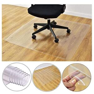 Clear PVC Desk Chair Mat Home Tile Floor Protector Mat,Thick 1.5/2mm, 60/80/90/100/120cm Wide,Office Chair Mat Desks Mats Non Slip PVC Transparent Rectangle Floor Protector Mat for Hard Floor,Made to