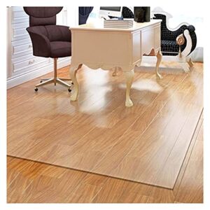 clear pvc desk chair mat 1.5mm pvc floor protection pad door mat transparent pvc large office chair mat for hardwood floor, non-slip entrance door mats, can be cut,85/105/125/145/165cm wide,100-600cm