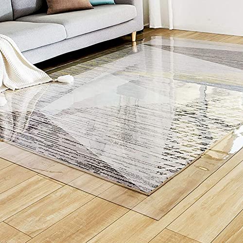 Clear PVC Desk Chair Mat 1.5mm Area Rugs Chair/Dining Table Floor Protector Mat,Transparent Nonslip Wear Resistant Desk Mat for Office Hallway Kitchen, 80/100/120/140cm Wide for Office & Home (Color