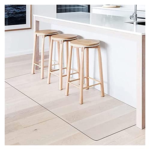 Clear PVC Desk Chair Mat 1.5mm Transparent PVC Large Office Chair Mat for Hardwood Floor, Non-slip Entrance Door Mats, Can Be Cut,Waterproof Non-slip Mat,85/105/125/145/165cm wide,100-600cm for Office