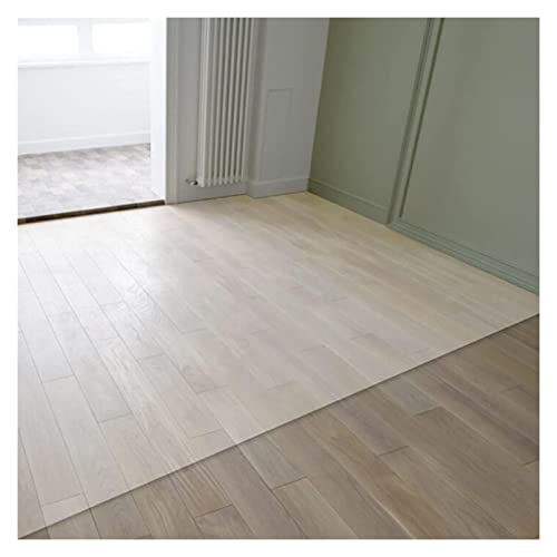 Clear PVC Desk Chair Mat 1.5mm Transparent PVC Large Office Chair Mat for Hardwood Floor, Non-slip Entrance Door Mats, Can Be Cut,Waterproof Non-slip Mat,85/105/125/145/165cm wide,100-600cm for Office