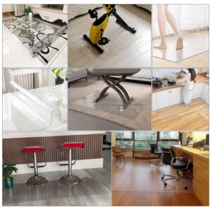 Clear PVC Desk Chair Mat 1.5mm Chair Mat For Floor Protection, Pvc Clear Transparent, Plastic Carpet Wooden Floor Protector Household Waterproof Non-slip Mat,85/105/125/145/165cm wide,100-600cm for Of