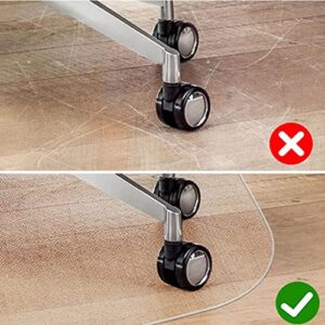 Clear PVC Desk Chair Mat,Transparent Floor Mats,Transparent PVC Floor Protection Pad,Table Cloth Protector,Non Slip,Wood/Tile Protection Mat for Office & Home,1.5mm Thick,140cm/160cm Wide,100-300cm l