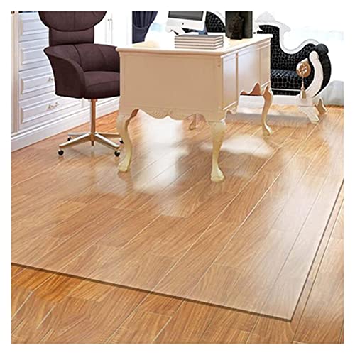 Clear PVC Desk Chair Mat Clear PVC Floor Protector Mat,Office Chair Mat,Plastic Vinyl Floor Runner Protector Waterproof Dustproof,1mm,100-600cm Length,Non-Slip Entrance Door Mats for Office & Home (