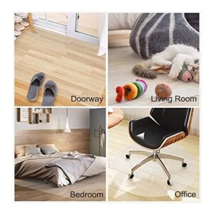 Clear PVC Desk Chair Mat Clear PVC Floor Protector Mat,Office Chair Mat,Plastic Vinyl Floor Runner Protector Waterproof Dustproof,1mm,100-600cm Length,Non-Slip Entrance Door Mats for Office & Home (