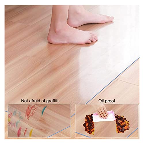 Clear PVC Desk Chair Mat Clear PVC Floor Protector Mat,Office Chair Mat,Plastic Vinyl Floor Runner Protector Waterproof Dustproof,1mm,100-600cm Length,Non-Slip Entrance Door Mats for Office & Home (