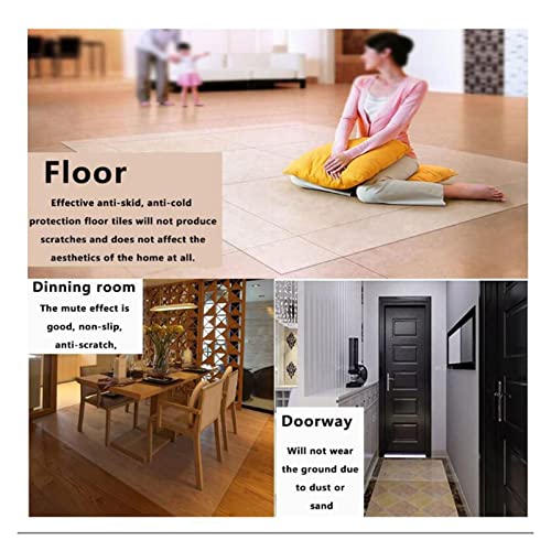 Clear PVC Desk Chair Mat Clear PVC Floor Protector Mat,Office Chair Mat,Plastic Vinyl Floor Runner Protector Waterproof Dustproof,1mm,100-600cm Length,Non-Slip Entrance Door Mats for Office & Home (