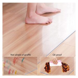 Clear PVC Desk Chair Mat 1.5mm chair mat for carpet floors,PVC Floor Protection Pad Door Mat Plastic Carpet Wooden Floor Protector Household Waterproof Non-slip Mat,85/105/125/145/165cm wide,100-600cm