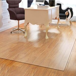 Clear PVC Desk Chair Mat Rectangular Vinyl Floor Protector Mat,Chair Mat-PVC Transparent Non-Slip Durable Floor Protector Mat for Office Home Hard Floor Carpet,1.5mm,80cm/100cm/120cm/140cm/160cm Wide,