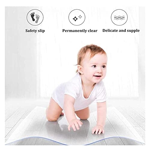 Clear PVC Desk Chair Mat 1.5mm Clear PVC Floor Protector Mat,Transparent Non-Slip Office Chair Mat,Plastic Vinyl Floor Runner Protector Waterproof Dustproof,60/80/90/100/120/140cm wide for Office & Ho