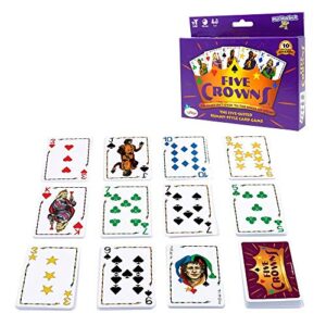 PlayMonster Five Crowns — The Game Isn't Over Until the Kings Go Wild! — 5 Suited Rummy-Style Card Game — For Ages 8+