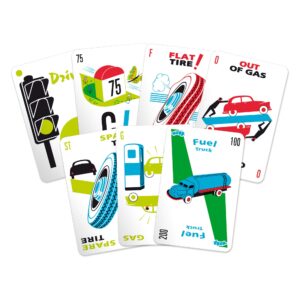 Mille Bornes Classic Racing Card Game - Fast-Paced Family Strategy Game for Ages 7+, 2-6 Players, 20 Minute Playtime - By Zygomatic