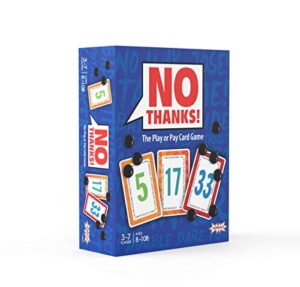 amigo games no thanks! the play or pay card game – avoid taking points in this exciting & simple classic card game for family game night – perfect for kids & adults ages 8 & older