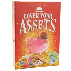 grandpa beck's games cover your assets | from the creators of skull king | easy to learn and outrageously fun for kids, teens, & adults alike | 2-6 players ages 7+