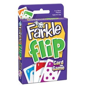 playmonster farkle flip — the classic dice game now in a card game — for game nights — ages 8+