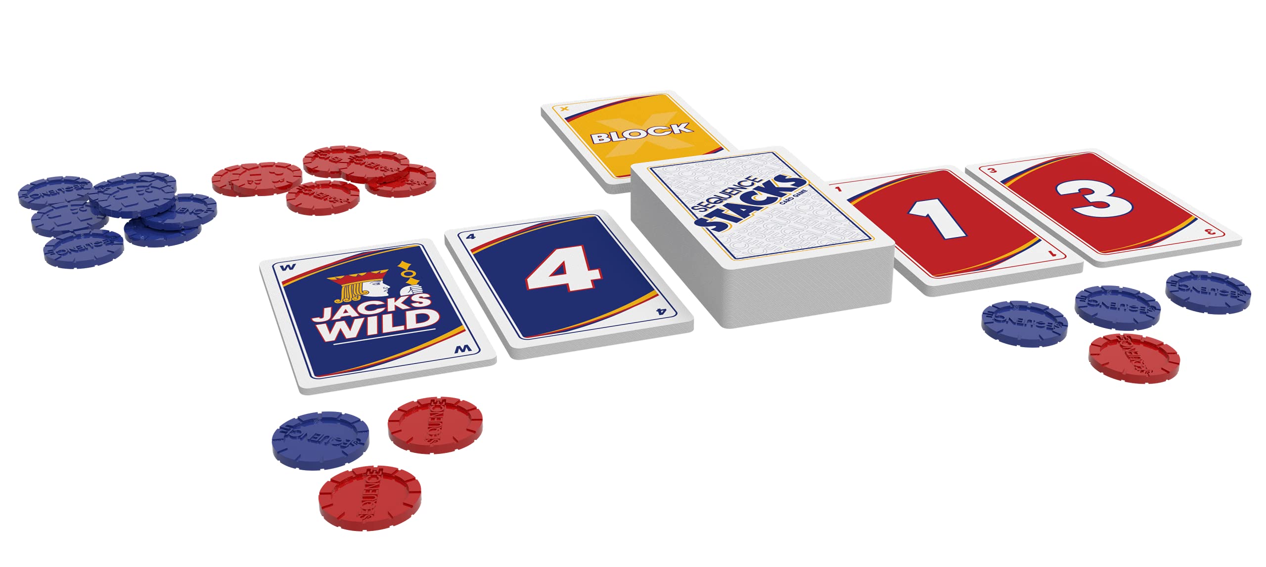 Goliath Sequence Stacks Card Game - Sequence Fun in a Five-Card Run, White