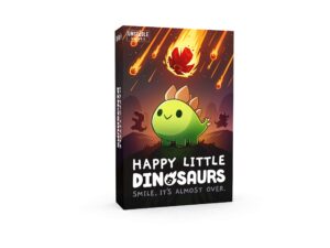 unstable games - happy little dinosaurs base game - competitive sabotage funny card game for kids, teens, adults - 2-4 players, hand management