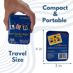 LCR® Left Center Right™ Dice Game - Blue Tin