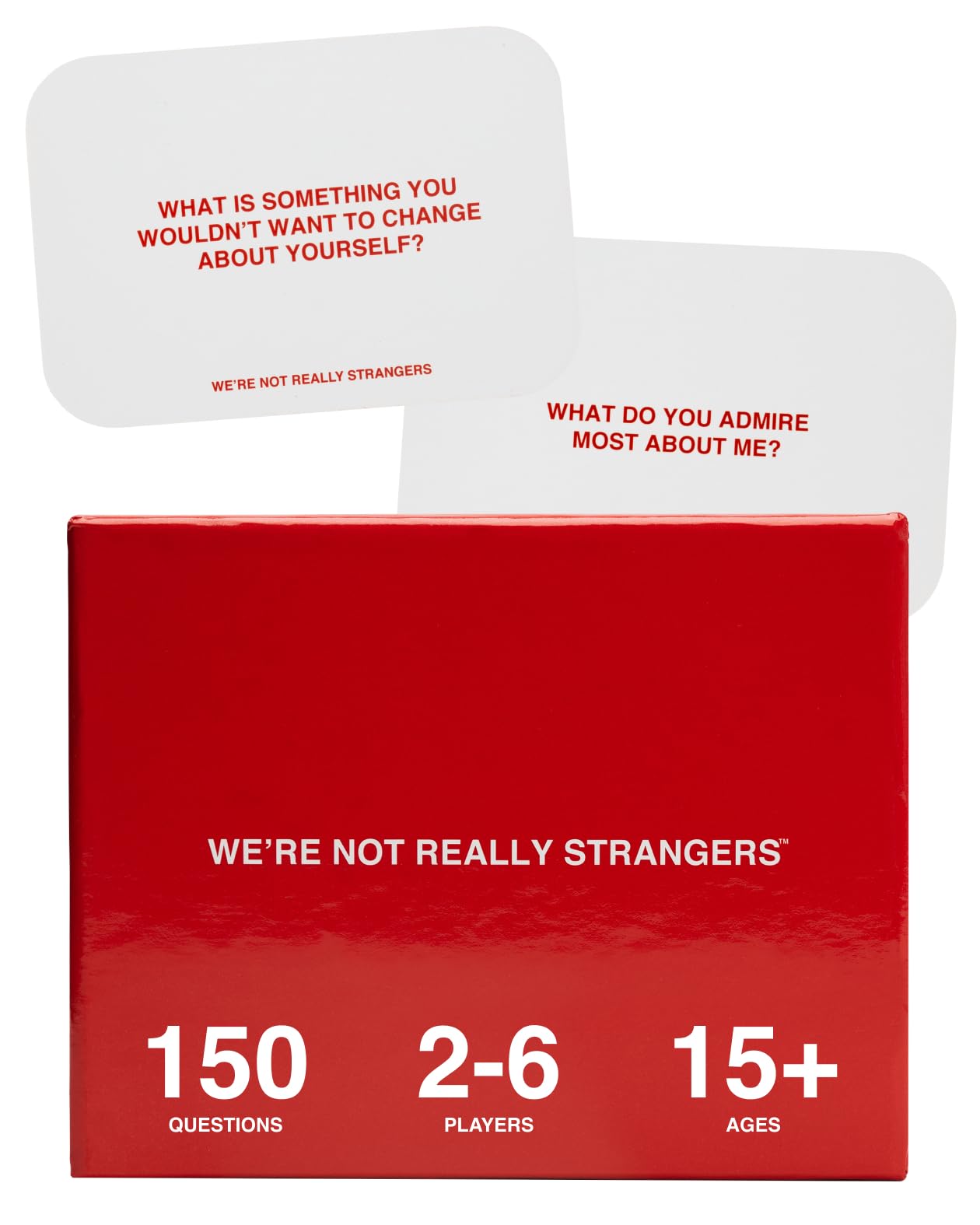 WE'RE NOT REALLY STRANGERS Card Game - 150 Conversation Cards for Adults, Teens, Couples, & Strangers - Fun Family Party Card Game & Icebreaker for Game Night or Date Night, Ages 15+, 2-6 Players