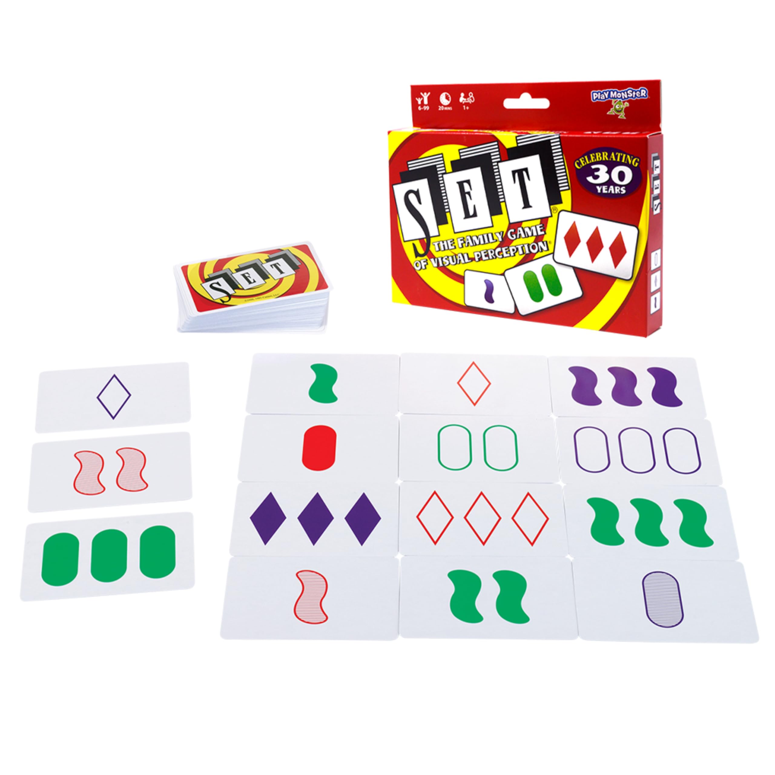 SET Enterprises SET - The Family Card Game of Visual Perception - Race to Find The Matches, For Ages 8+,81 Cards, Rules included