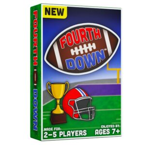 fourth down™ - new! the excitement of football in a card game! as featured in new york magazine, perfect for gifts, super bowl, parties, and more! loved by the whole family. 2-5 players, ages 7+