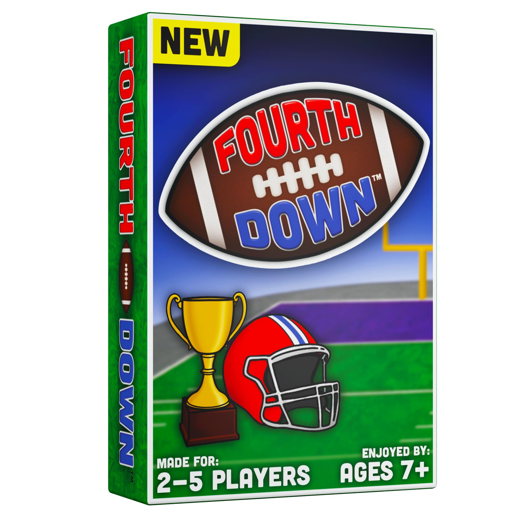 Fourth Down™ - New! The Excitement of Football in a Card Game! As Featured in New York Magazine, Perfect for Gifts, Super Bowl, Parties, and More! Loved by The Whole Family. 2-5 Players, Ages 7+