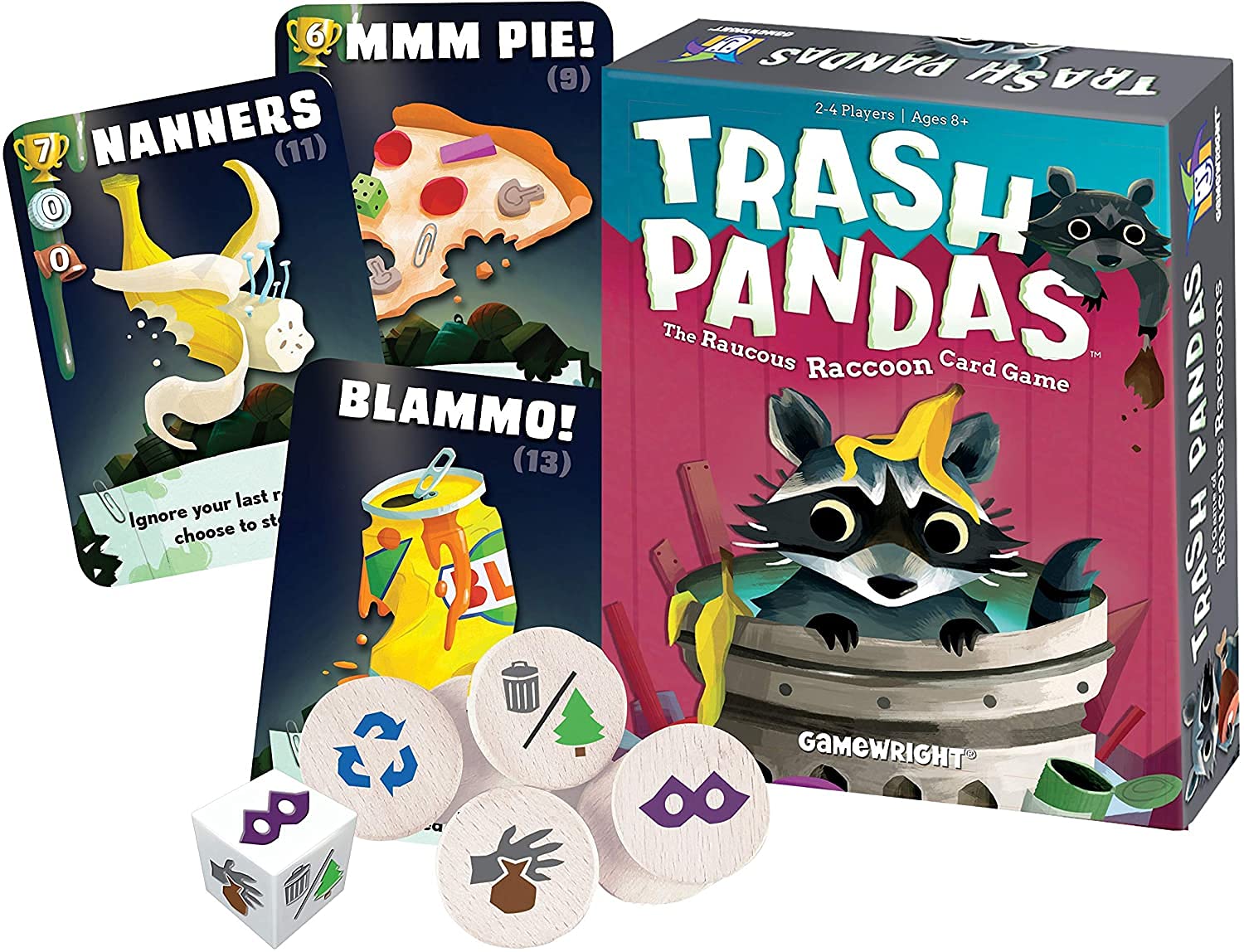 Gamewright Trash Pandas - The Raucous Raccoon Card Game - 252