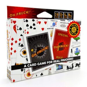 oh fruck! a raucous card game that combines strategy with special rules that change every time you play.