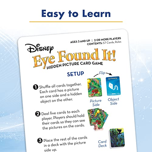 Ravensburger World of Disney Eye Found It Card Game - Engaging Family Fun | Immersive Disney Scenes | Skill-Building Game | FSC-Certified Materials