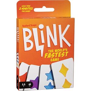 mattel games reinhard staupe's blink family card game, travel-friendly, with 60 cards and instructions, great for 7 year olds and up