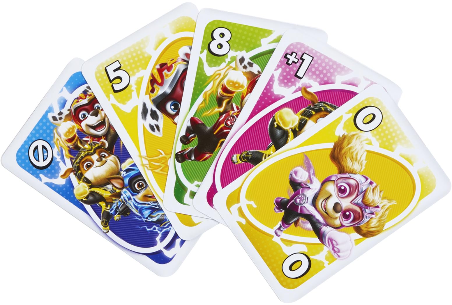 Mattel Games UNO Junior Paw Patrol: The Mighty Movie Kids Card Game for Family Night Featuring 3 Levels of Play